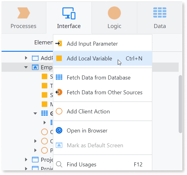 ローカル変数 - ODC Documentation