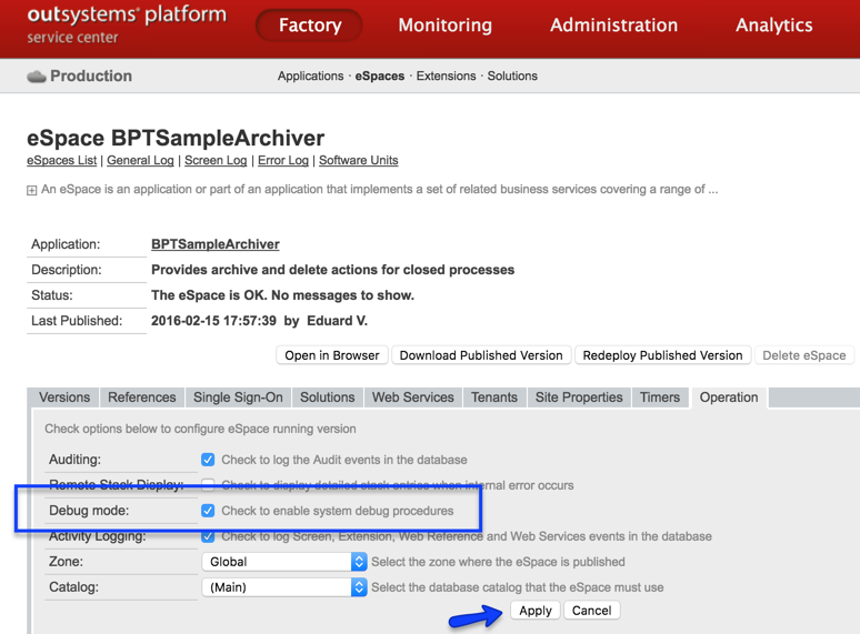 OutSystems running modes - Development vs Production mode - OutSystems ...