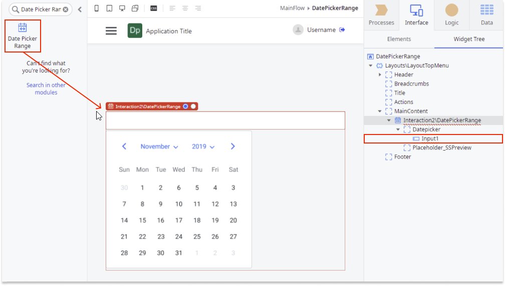 Date Picker Range - ODC Documentation