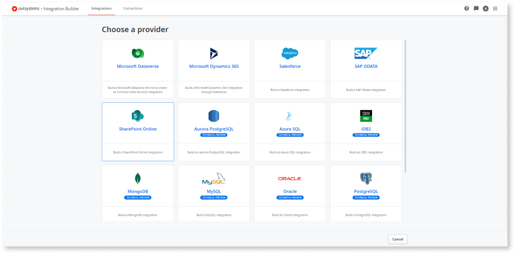 Integrate with an external database using Integration Builder - OutSystems 11 Documentation