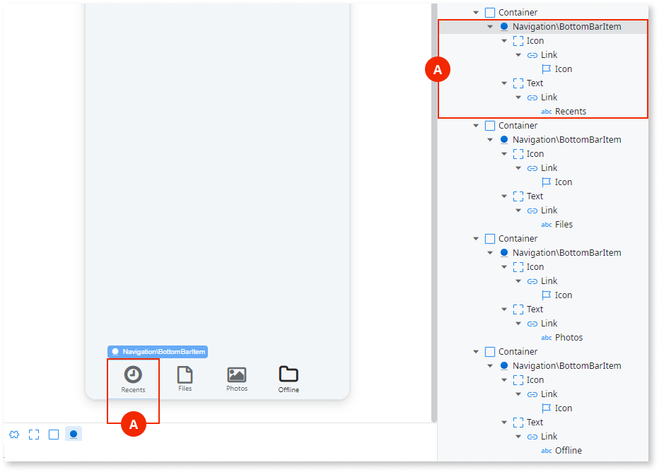 Bottom Bar Item - OutSystems 11 Documentation