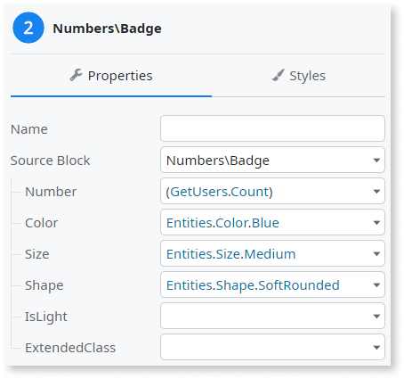 Badge - OutSystems 11 ドキュメンテーション