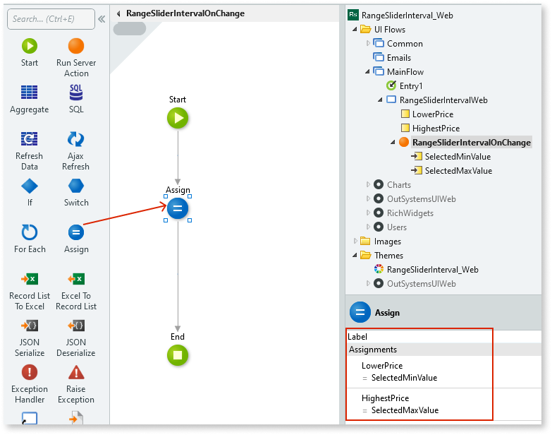 Range Slider Interval - OutSystems 11 Documentation