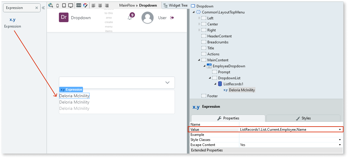 Dropdown - OutSystems 11 Documentation