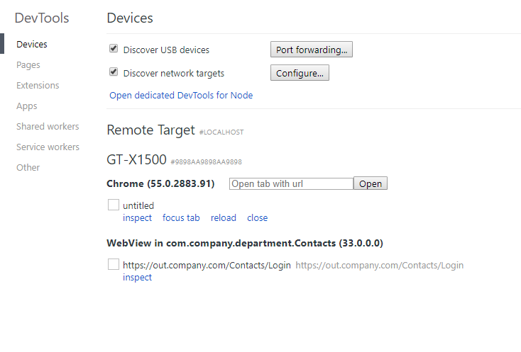 Advanced Mobile App Troubleshooting Using Chrome - OutSystems 11 Documentation