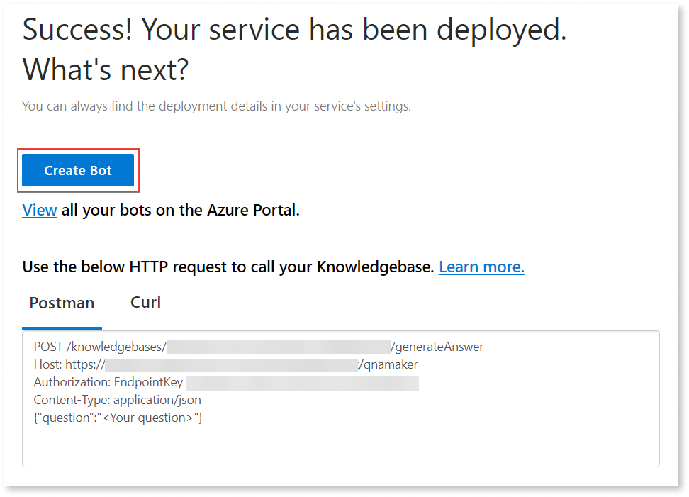 Create and deploy a knowledge base in Azure - OutSystems 11 Documentation