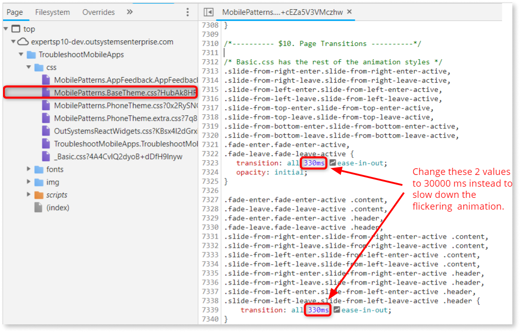 Mobile app troubleshooting and debugging scenarios examples - OutSystems 11 Documentation