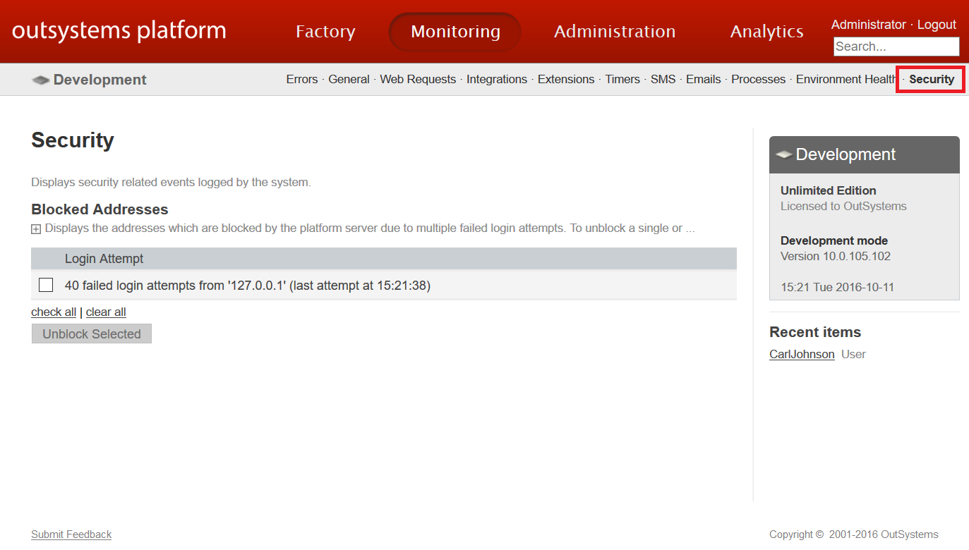 Too many failed login attempts - causes and resolution for IT users and end users - OutSystems サポート