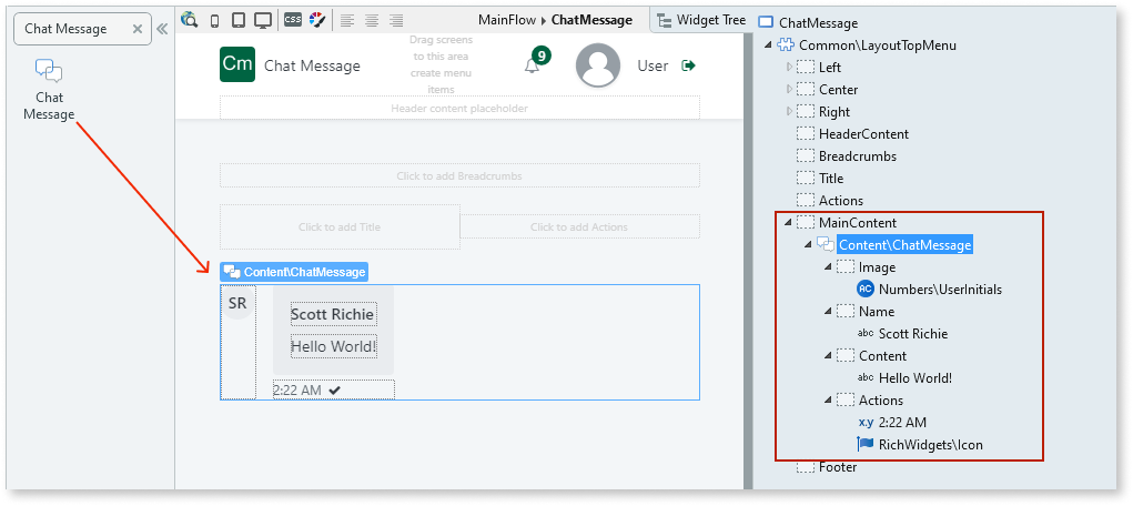 Chat Message - OutSystems 11 Documentation
