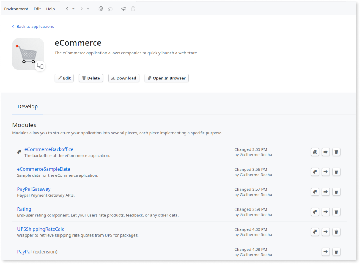 Refactor an application - OutSystems 11 Documentation