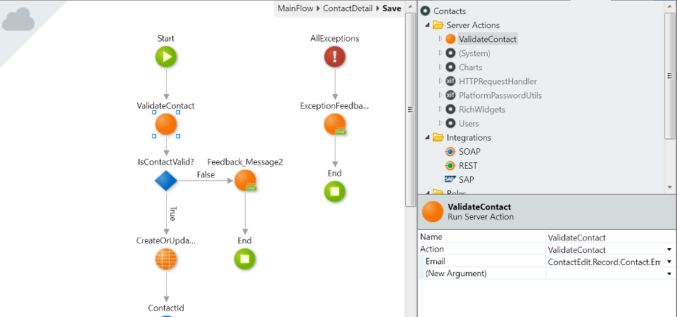 Webアプリケーションのアクション - OutSystems 11 ドキュメンテーション