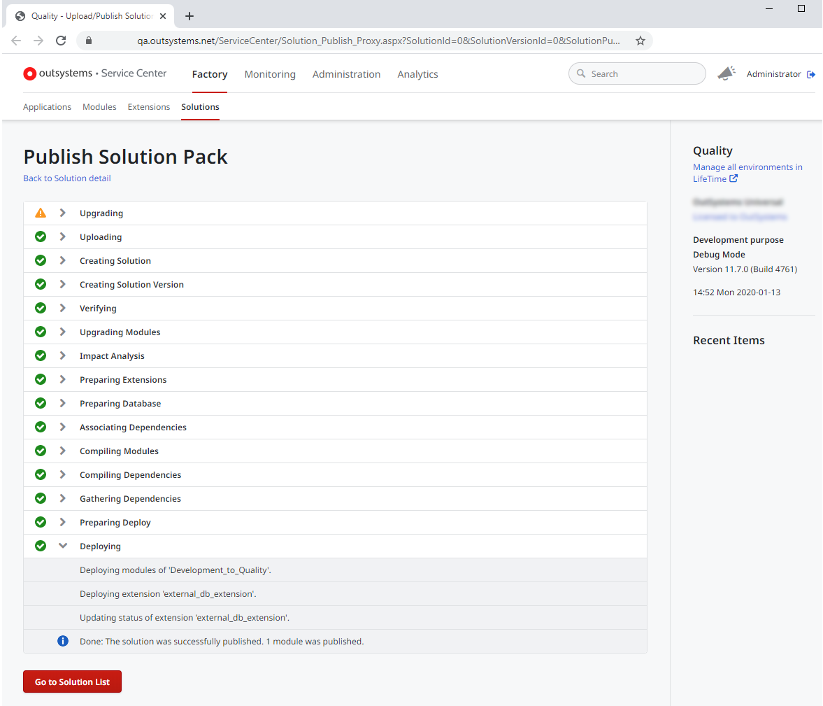 Deploy an Integration With an External Database - OutSystems 11 Documentation