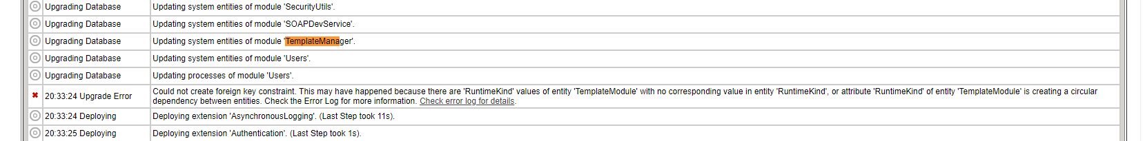 Troubleshoot Could Not Create Foreign Key Errors During Deployment Outsystems Support