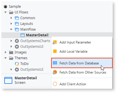 Master Detail - OutSystems 11 ドキュメンテーション
