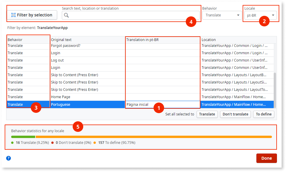 Translating with the translation editor - OutSystems 11 Documentation