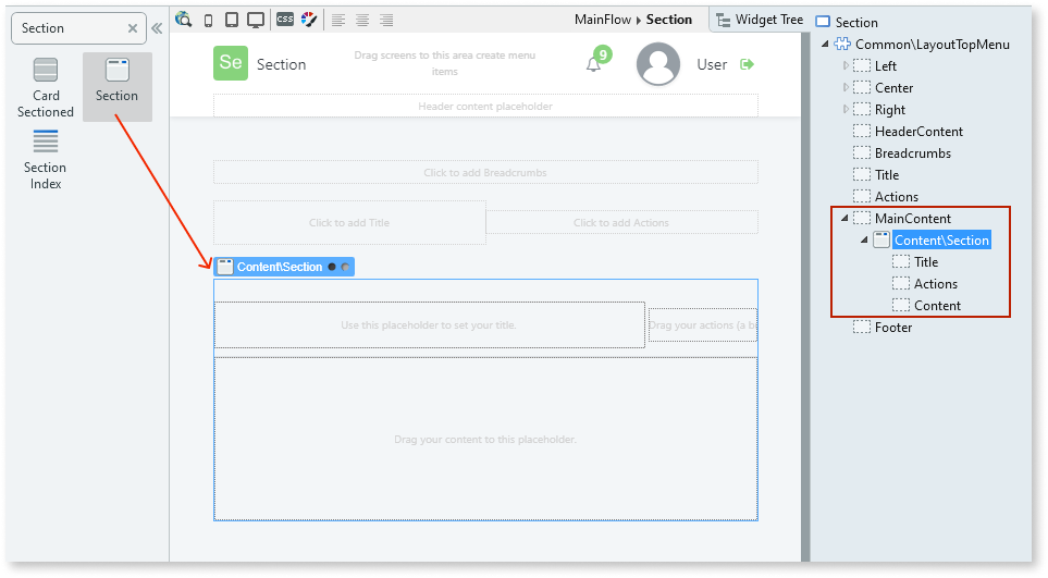 Section - OutSystems 11 Documentation
