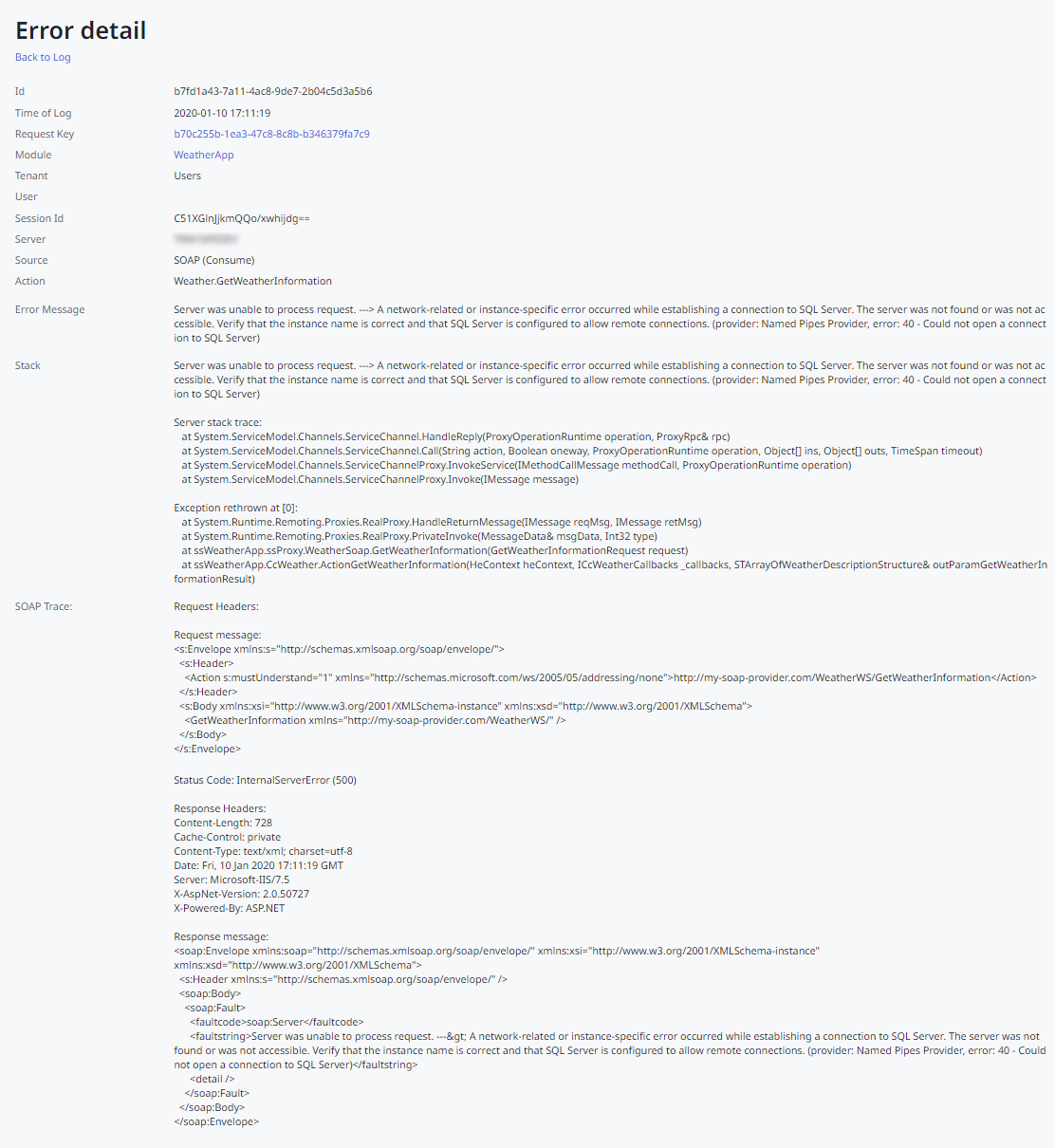 Logging levels reference for integrations - OutSystems 11 Documentation