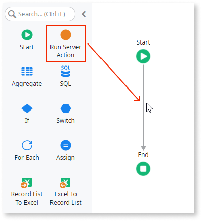 Run Server Action - OutSystems 11 ドキュメンテーション