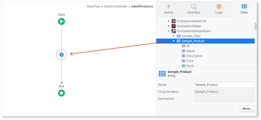 OutSystems Data Gridでデータを取得する - ODC Documentation