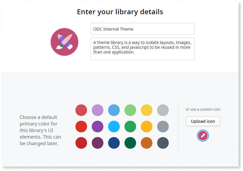 Use Theme Library for app branding - ODC Documentation