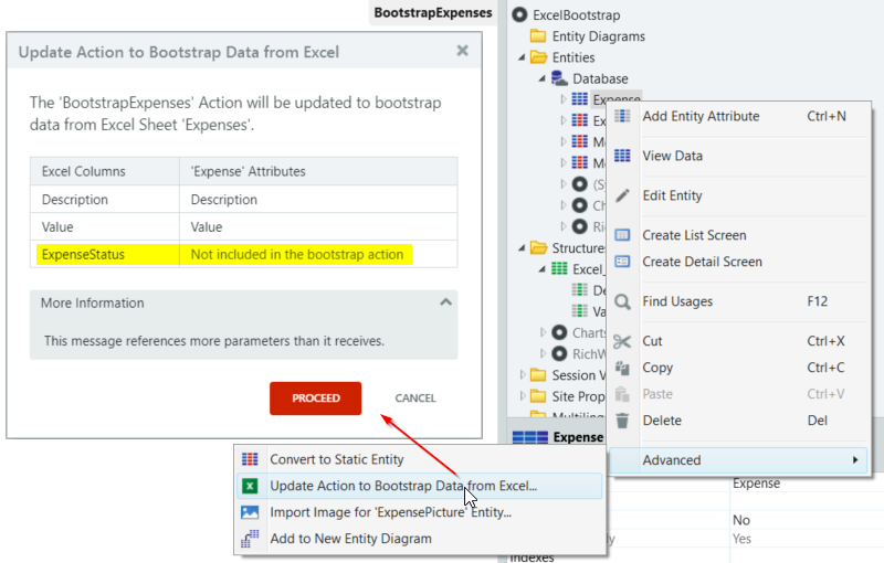 How to update a Bootstrap Action to fetch an entity identifier from Excel - OutSystems How to Guide