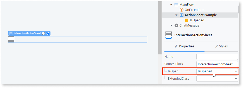 Action Sheet - ODC Documentation