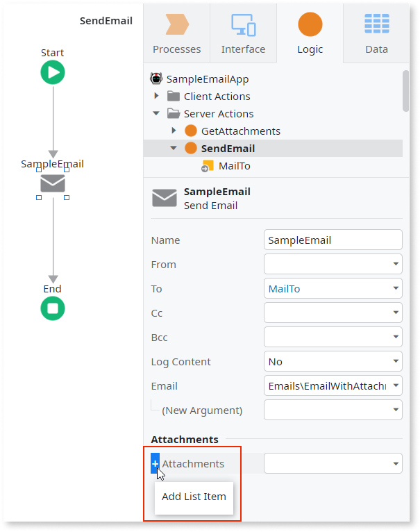メールの添付ファイルの追加 - OutSystems 11 ドキュメンテーション