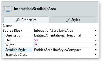 Scrollable Area - ODC Documentation