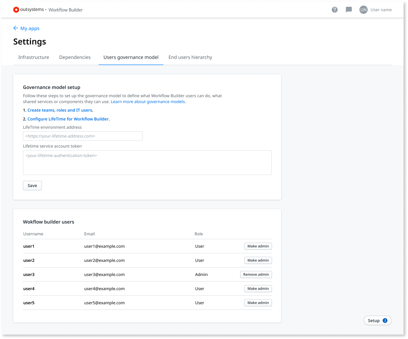 How to set up the users governance model - OutSystems 11 Documentation