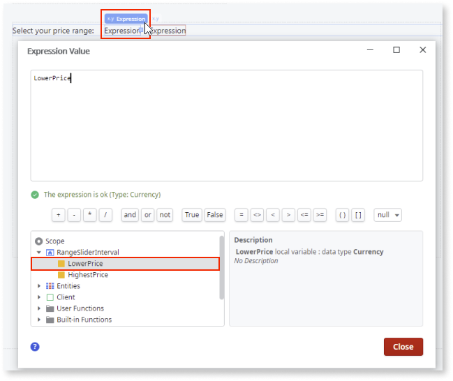 Range Slider Interval - OutSystems 11 Documentation
