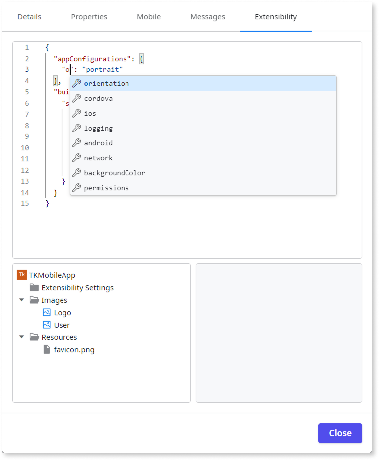 Universal extensibility configurations JSON schema - ODC Documentation