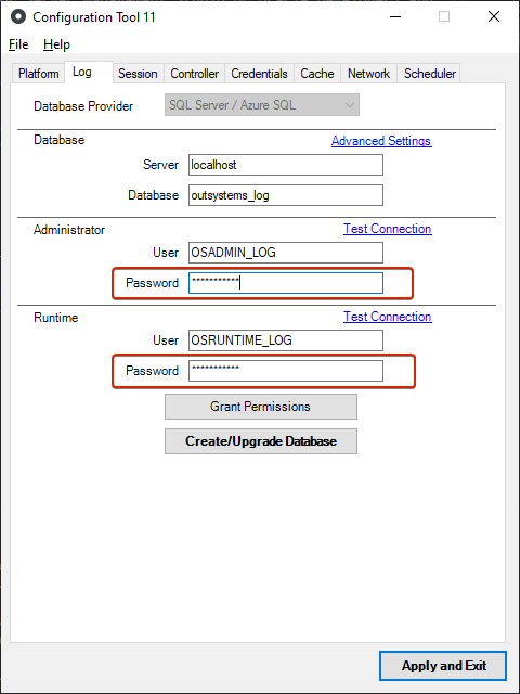 How to change the password of OutSystems database users - OutSystems サポート