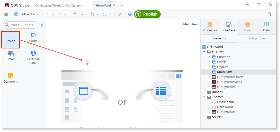 Hello, world!アプリを作成する - ODC Documentation