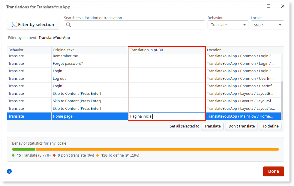 Translate your app - ODC Documentation