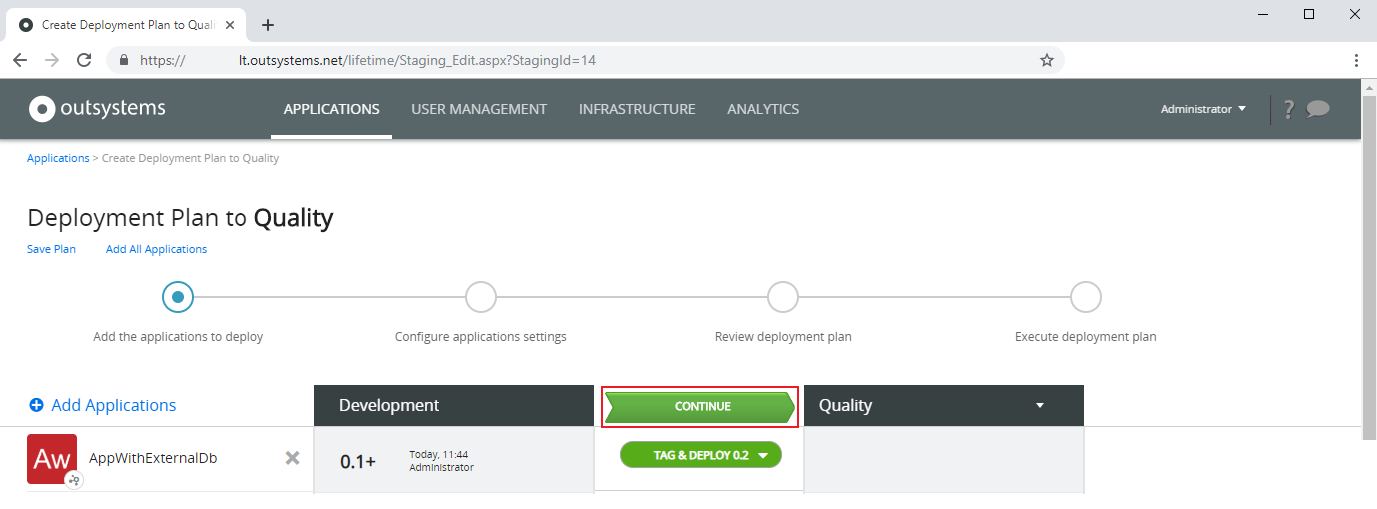 Deploy an Integration With an External Database - OutSystems 11 Documentation