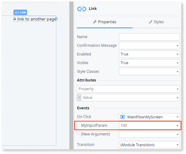 Pass Data Between Screens With Input Parameters - OutSystems 11 Documentation
