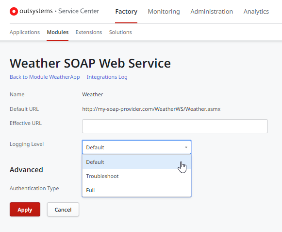 Troubleshoot SOAP Web Services - OutSystems 10 Documentation