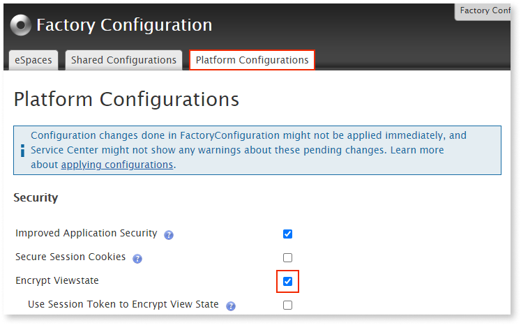 Encrypt web apps view state - OutSystems 11 Documentation