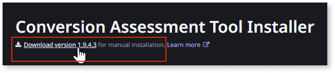 Manual setup of the Conversion Assessment Tool - OutSystems 11 ...