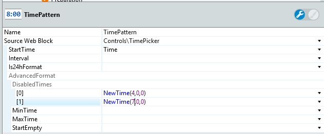 Time Picker Reference - OutSystems 11 Documentation