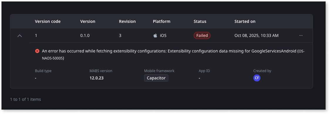 Create mobile app package - ODC Documentation