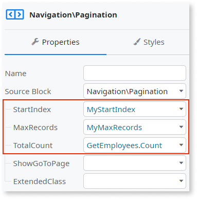 Table pagination and sorting - OutSystems 11 Documentation