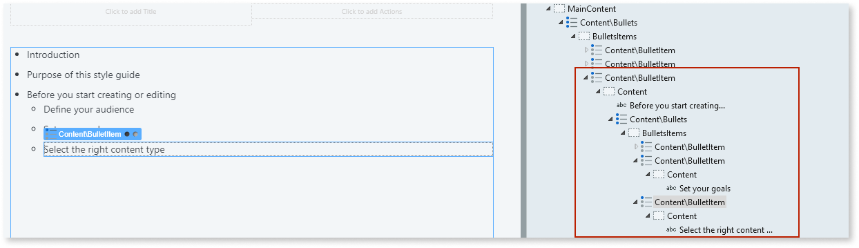 Bullets - OutSystems 11 Documentation