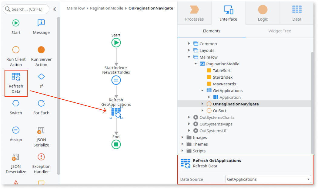 Pagination - OutSystems 11 Documentation