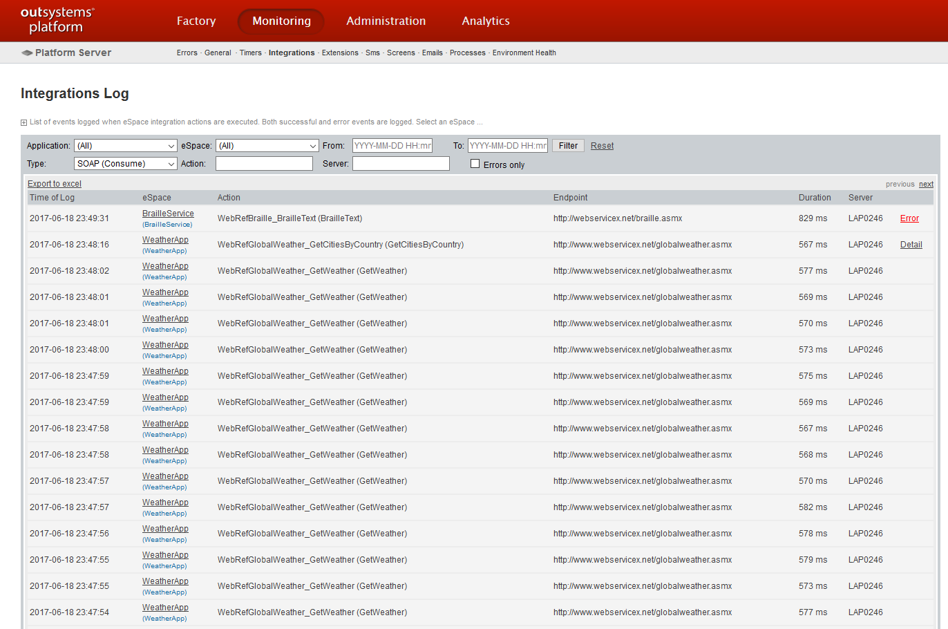 Troubleshoot Soap Web Services Outsystems 10 Documentation