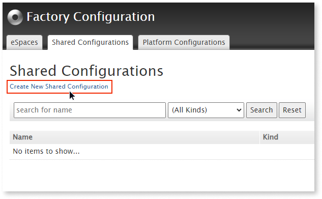 Factory Configuration - OutSystems 11 Documentation