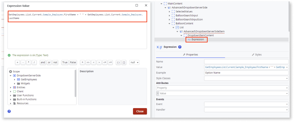 Dropdown Server Side - OutSystems 11 Documentation