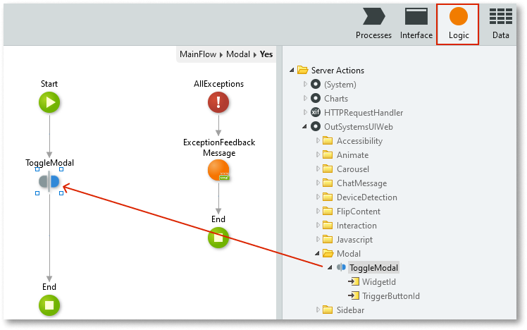 Modal - OutSystems 11 Documentation