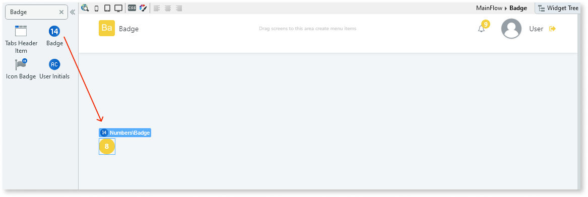 Badge - OutSystems 11 Documentation