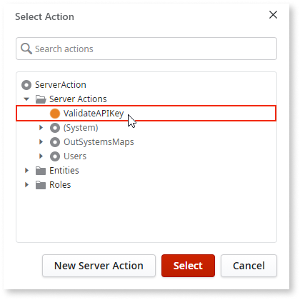 Run Server Action - OutSystems 11 Documentation